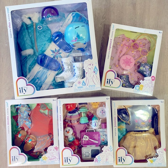 Disney | Toys | Disney Ily 8in Doll Clothes Lot Elsa Rapunzel Outfit ...